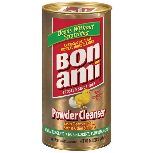 Bon Ami Natural Powder Cleanser for Kitchen, Bath, and Shower - 14 oz ...