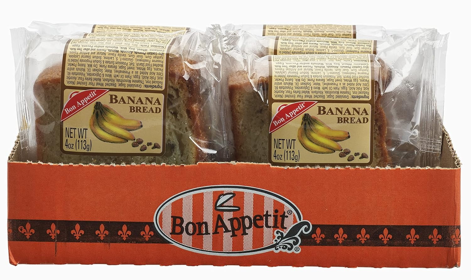 Bon Appetit, Banana Nut Cake, 4 oz, Pack of 8, Rich and Moist - Walmart.com