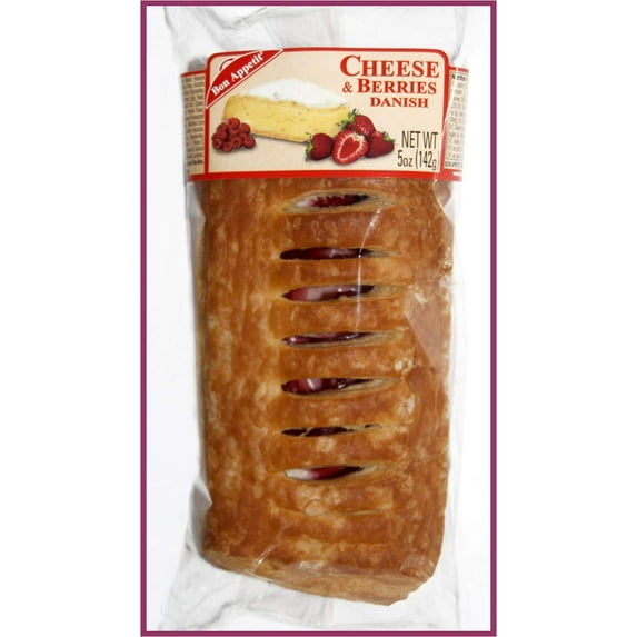 Bon Appetit Bakery Cheese & Berry Danish Pastry, 5 Ounce (Pack of 8 ...