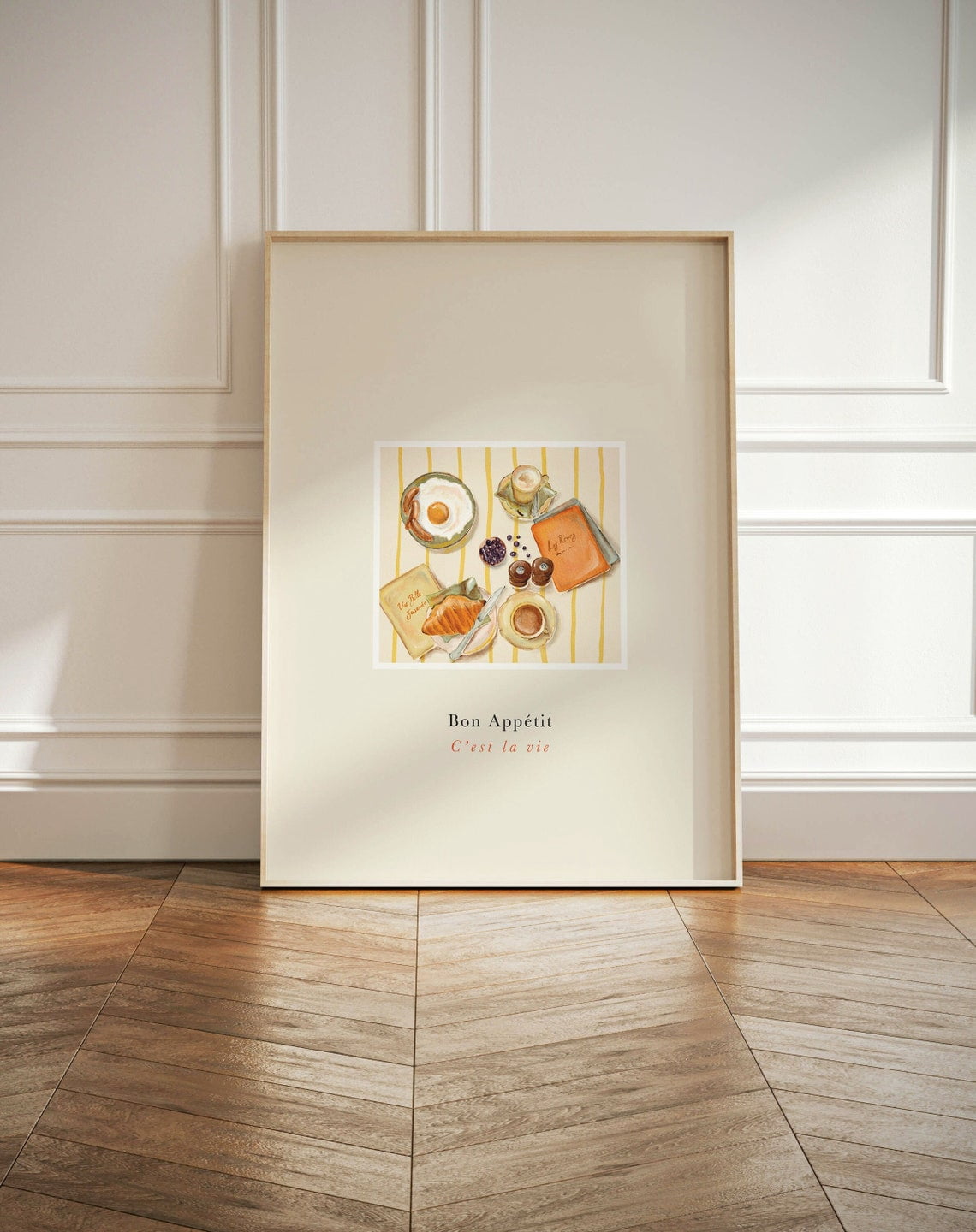 Bon Appetit French Breakfast Kitchen Food Home Wall Decor Unframed ...