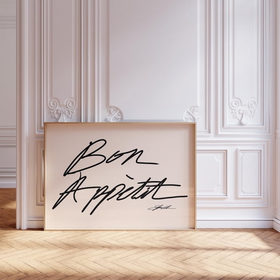 Bon Appetit Horizontal Kitchen Print, Unframed Paper Poster 11x14in ...