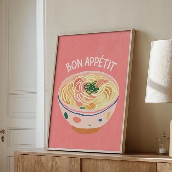 Bon Appetit Kitchen Quote Art, Unframed Paper Poster 11x14in - Walmart.com