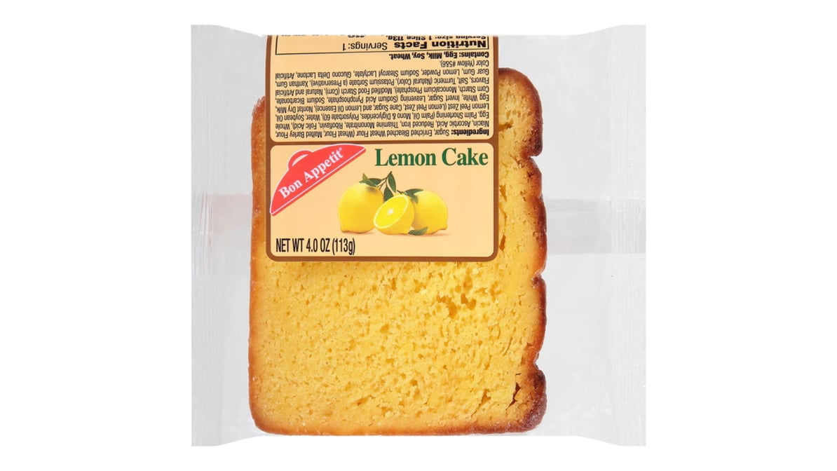 Bon Appetit Lemon Cake, 4 oz - Refreshing Citrus Dessert (Pack of 8 ...