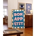 Bon Appetit Mid Century Kitchen Typography Poster Unframed Paper Print ...