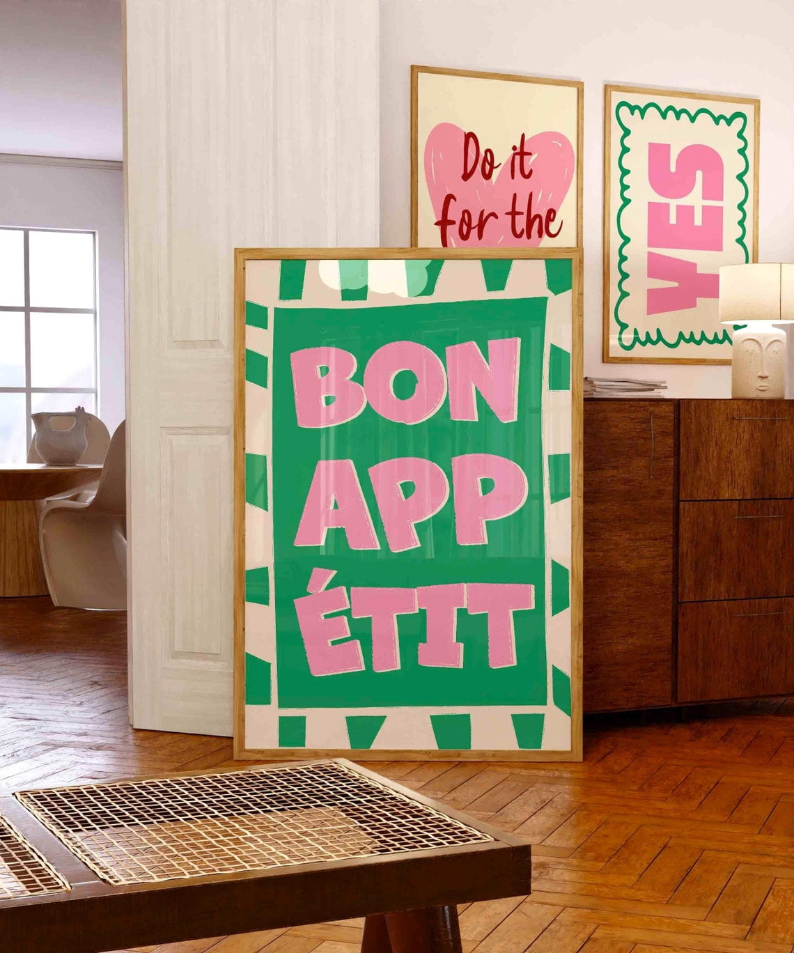 Bon Appetit Mid Century Modern Kitchen Poster Unframed Paper Print ...