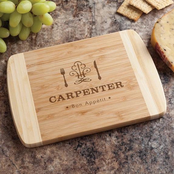 Bon Appetit Personalized Bamboo Cutting Board - Walmart.com