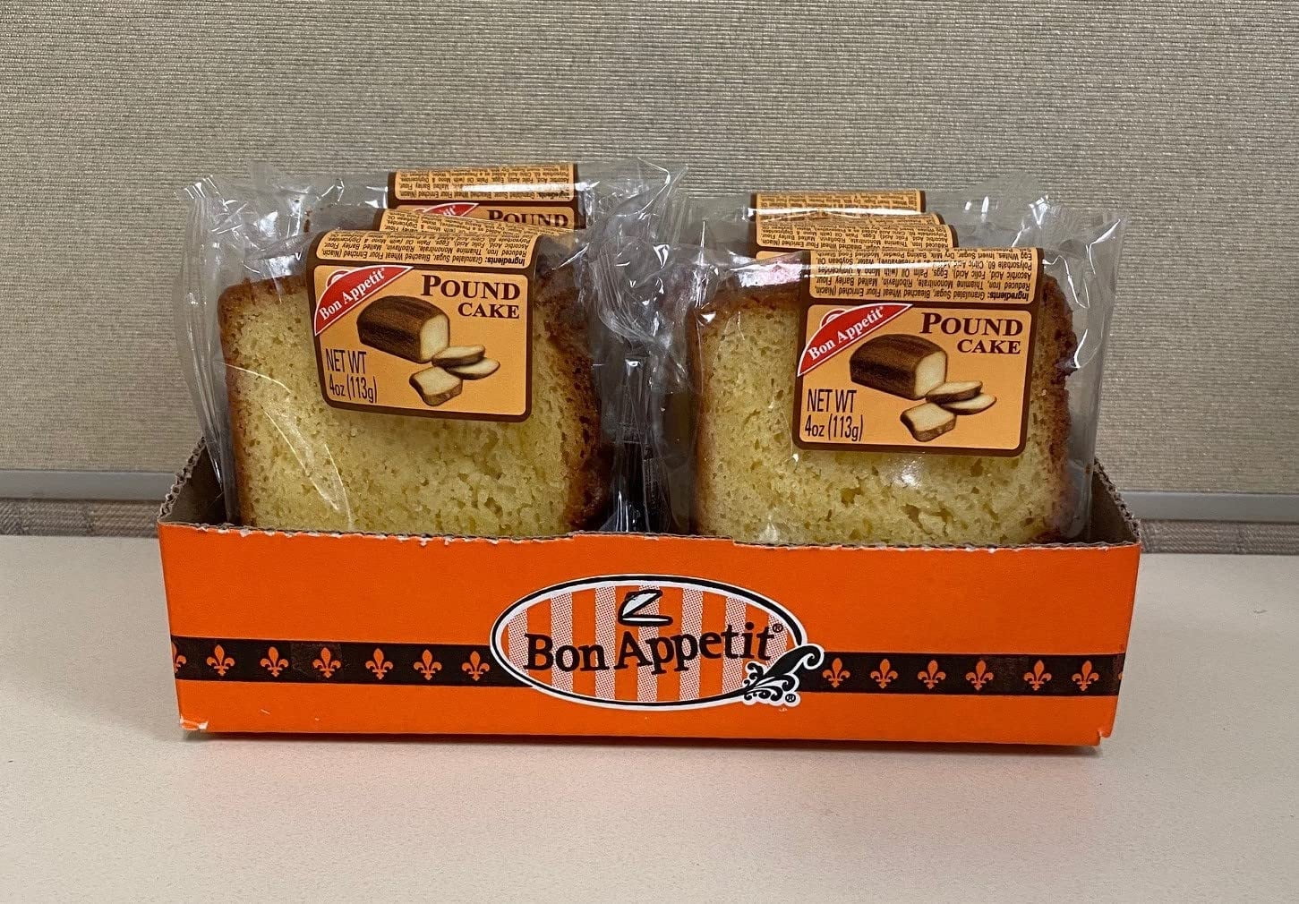 Bon Appetit Pound Cake, 4 oz - Classic and Buttery (Pack of 8 ...