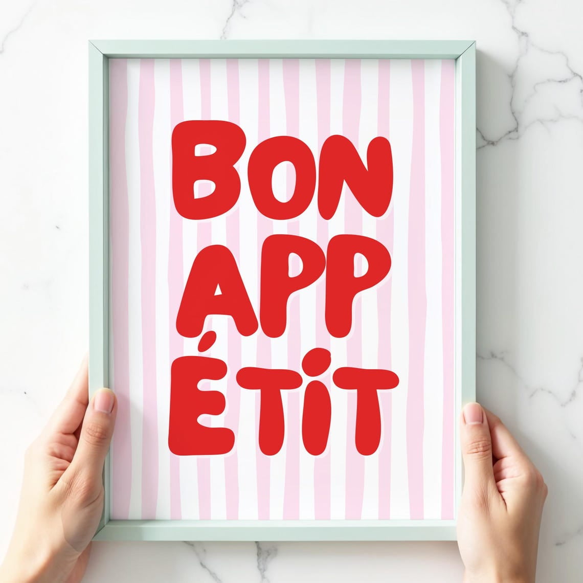 Bon Appetit Print, French Typography Poster, Frenchy Kitchen , Food ...