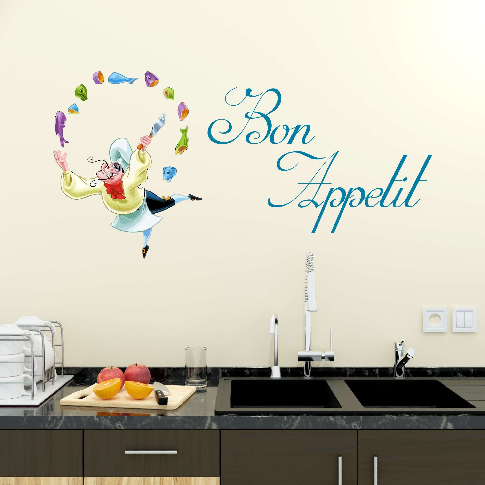 Bon Appetit Super Chef Circle Of Food Kitchen Cook Chef Gourmet Bon ...