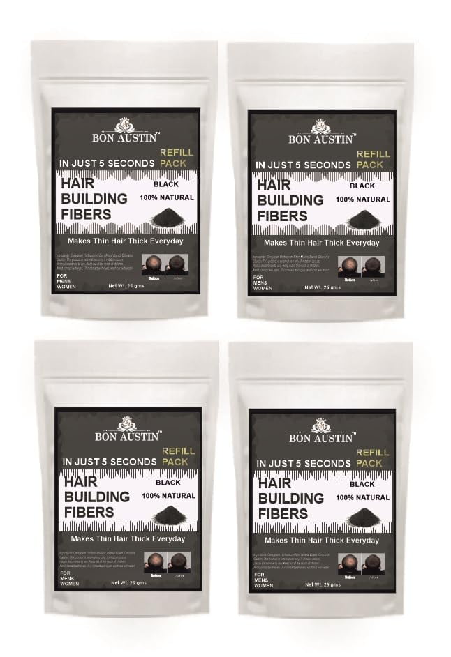 Bon Austin Hair Building Fiber Refill Pack for Instant Hair Volume Pack ...
