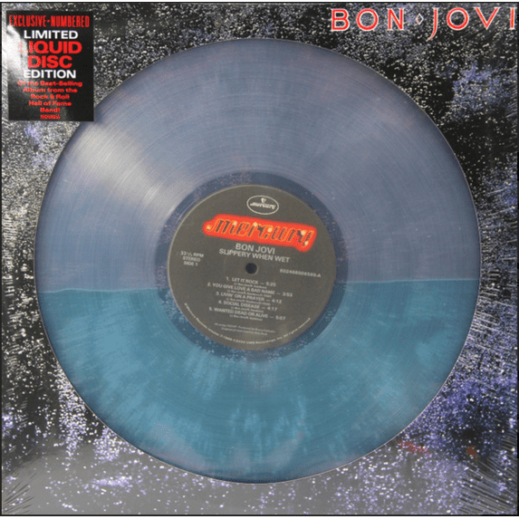 Bon Jovi Slippery When Wet Water Filled LP Exclusive - Walmart.com