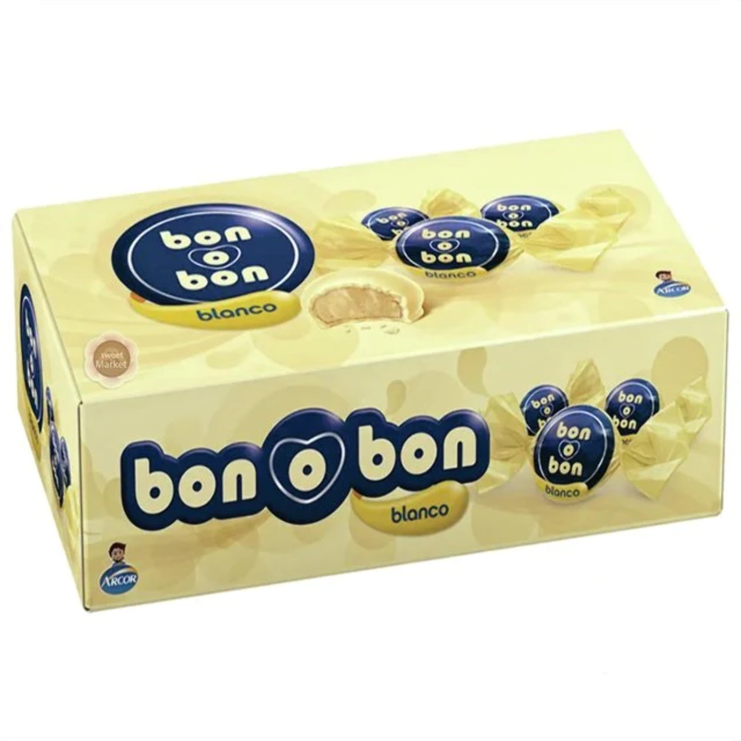 Bon O Bon Bombons with Peanut Cream Filling and Wafer White 450g ...