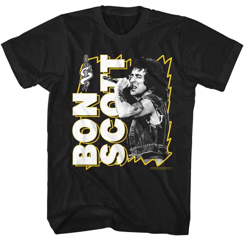 Bon Scott ACDC Front man Men's T-Shirt Electrifying Performance Concert ...