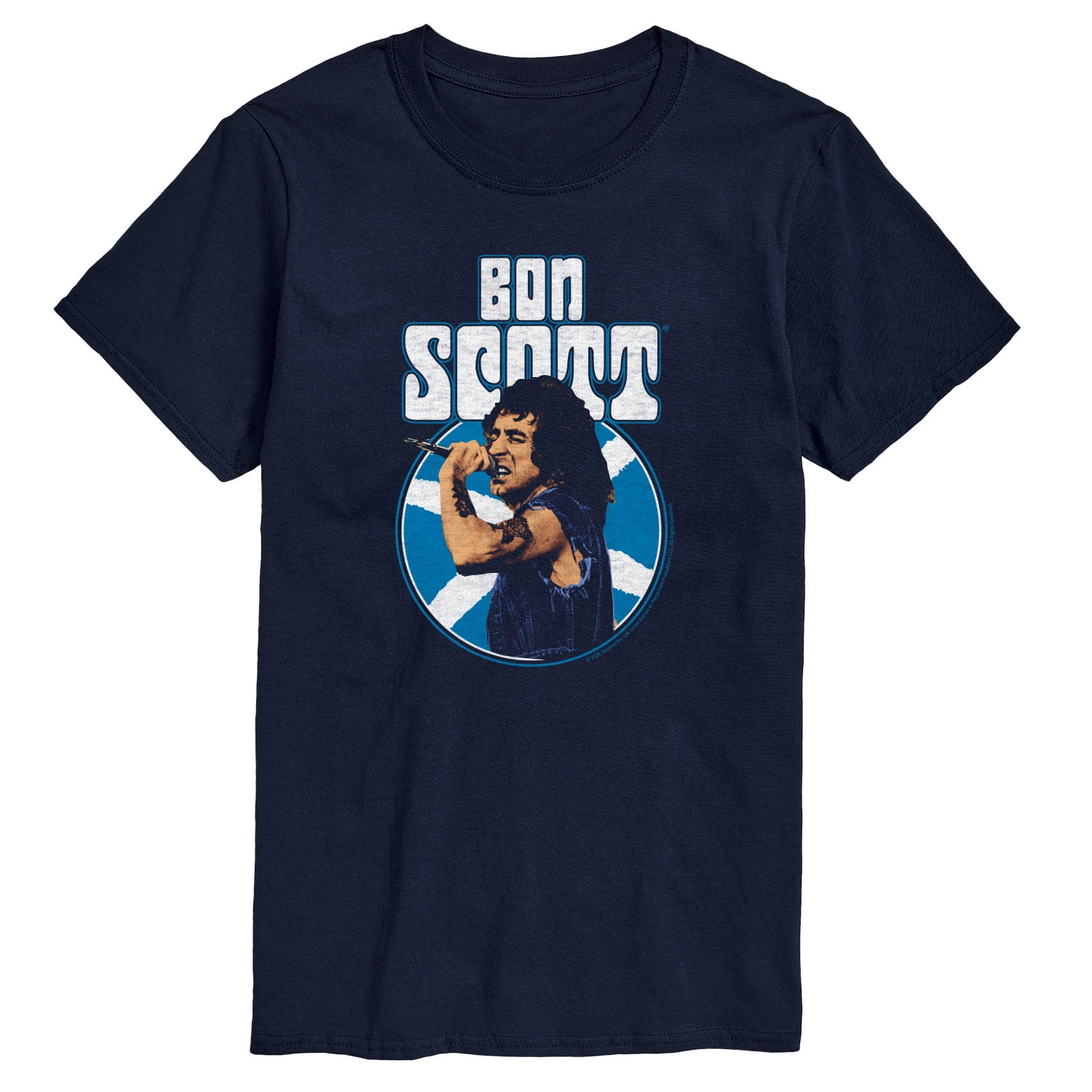 Bon Scott - Portrait - Men's Short Sleeve Graphic T-Shirt - Walmart.com