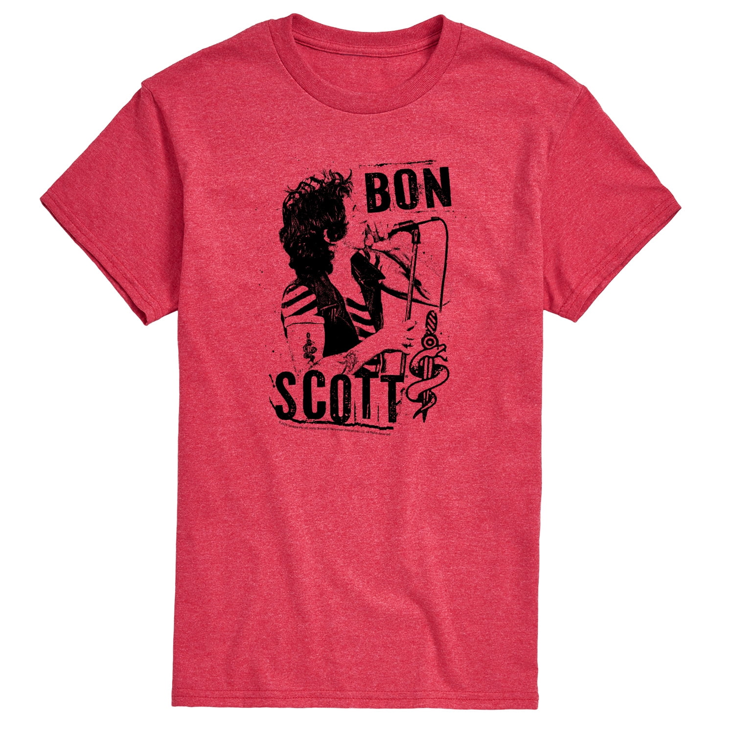 Bon Scott - Portrait Zine - Men's Short Sleeve Graphic T-Shirt ...