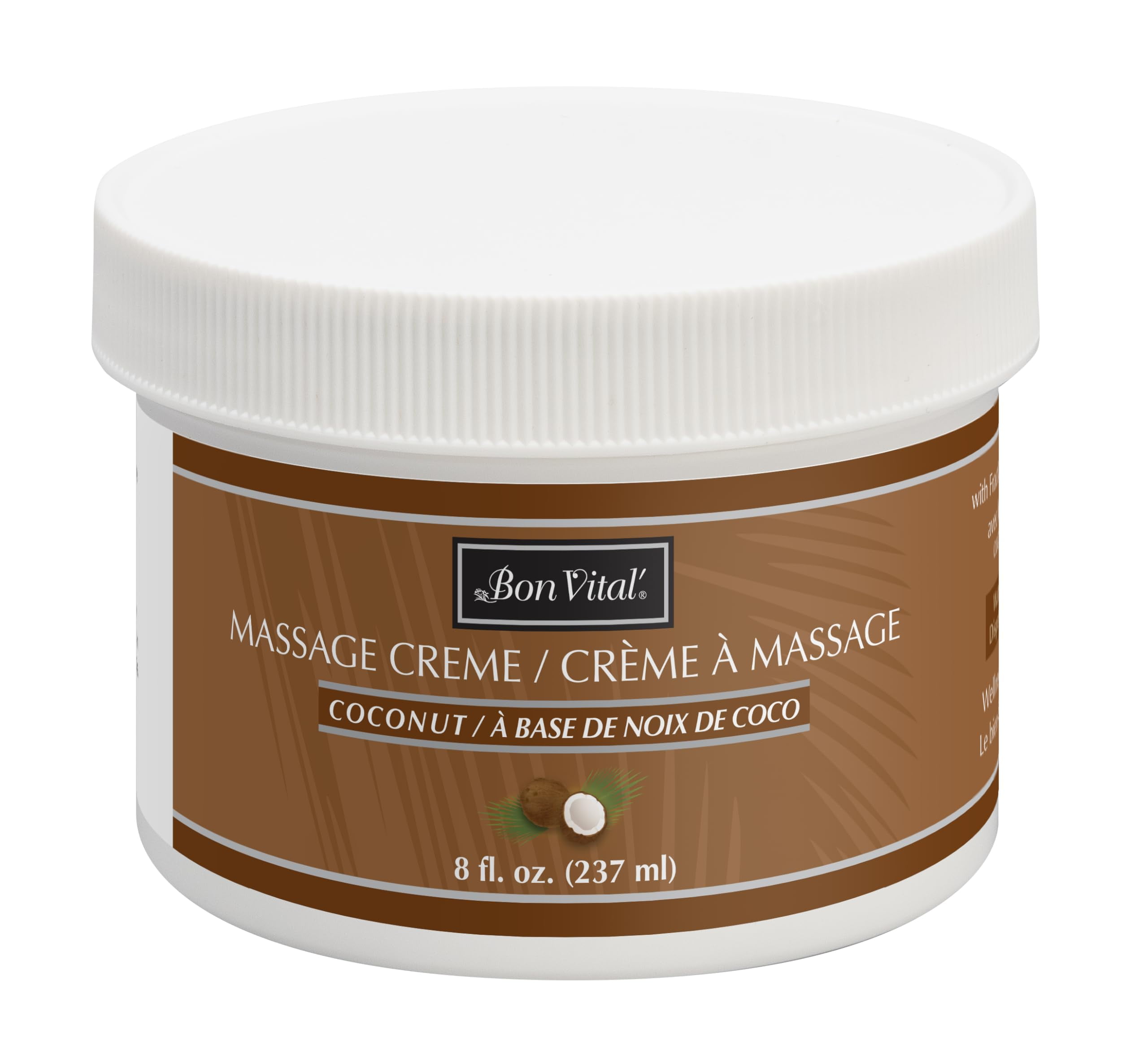 Bon Vital' Coconut Massage DPF11 Creme Made with 100% Coconut Oil, Moisturizer to Repair Dry ...