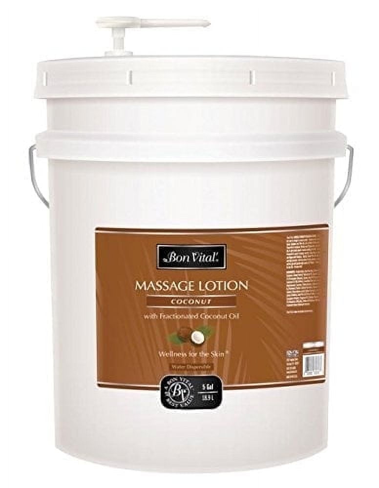 Bon Vital' Coconut Massage Lotion, Lightweight, 100% Coconut Oil, 5 Galllons - Walmart.com