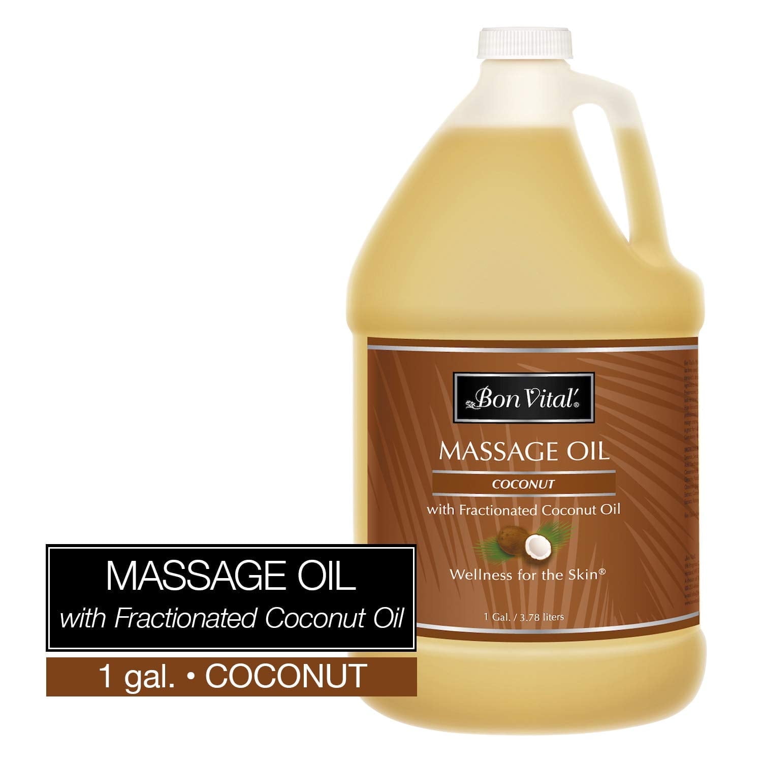 Bon Vital' Coconut Massage Oil, 100% Coconut Oil, 1 Gallon - Walmart.com