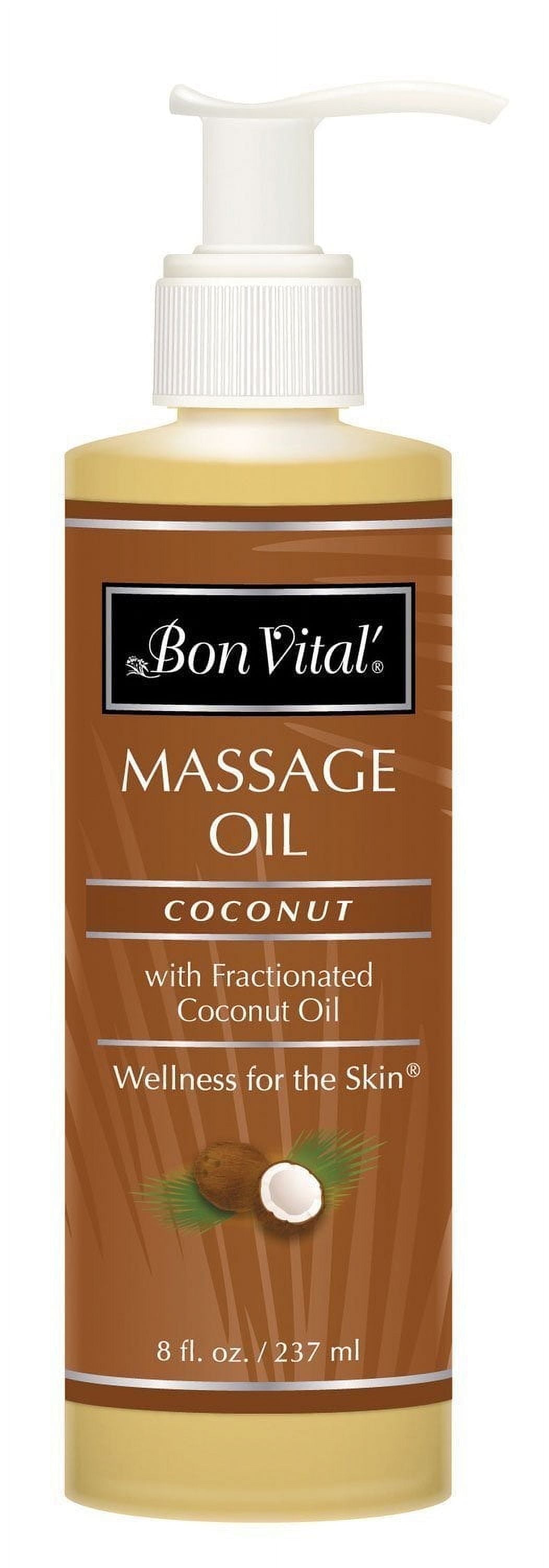Bon Vital' Coconut Massage Oil, 100% Coconut Oil, 8 Oz - Walmart.com