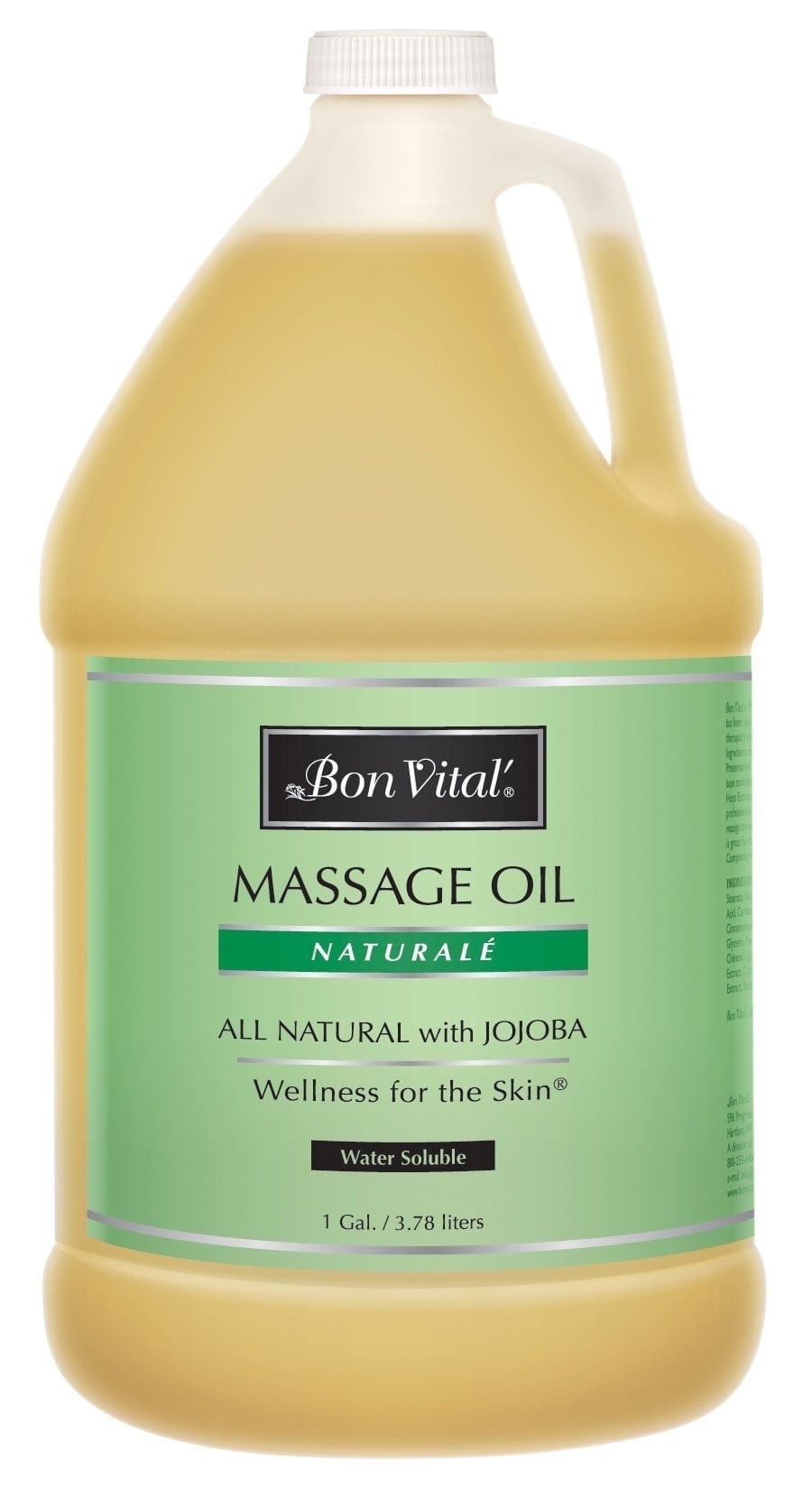 Bon Vital Naturale Massage Oil, 1/2 Gallon, Natural Ingredients, Green ...