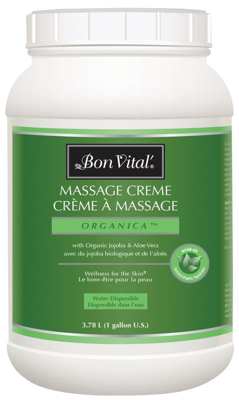 Bon Vital' Organica Organic Massage Creme, 1 Gallon, Organic Jojoba Oil ...