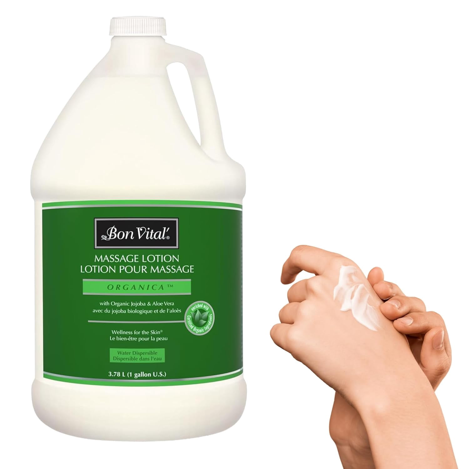 Bon Vital' Organica Massage Lotion, 1 Gallon, Certified Organic ...