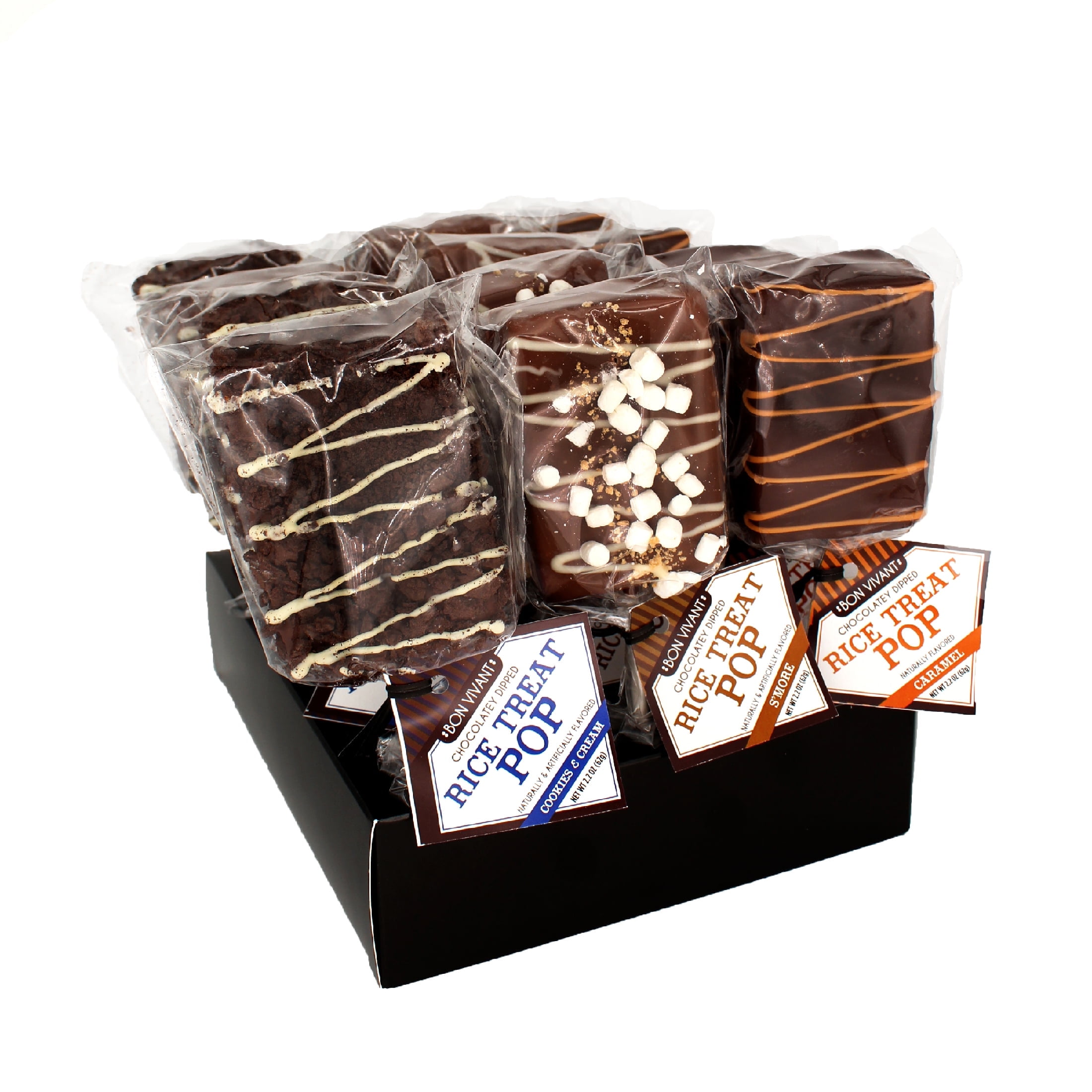 Bon Vivant Rice Treat Pops, Chocolatey Dipped Rice Treat in Classic ...
