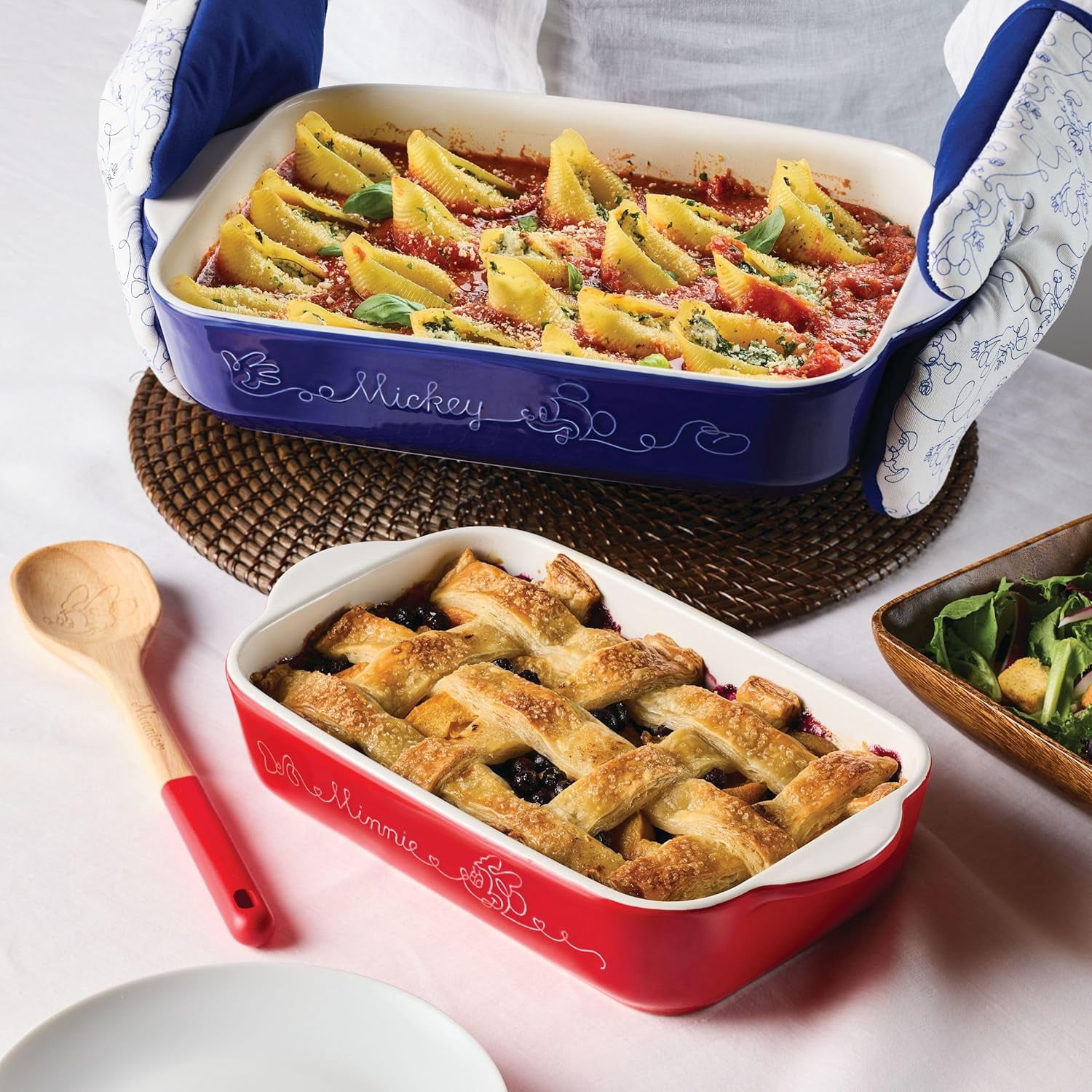 Bon Voyage Ceramic Baking Dish/Bakeware Set/Lasagna Pans, Dishwasher Safe, Oven to Table, 2 ...