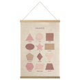 Bon et Beau 16×24 Inch Embroidered Shape Poster Framed with Wood Hanger ...