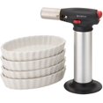 BonJour Chef's Tools Butane Crème Brûlée Torch and Porcelain Ramekin ...