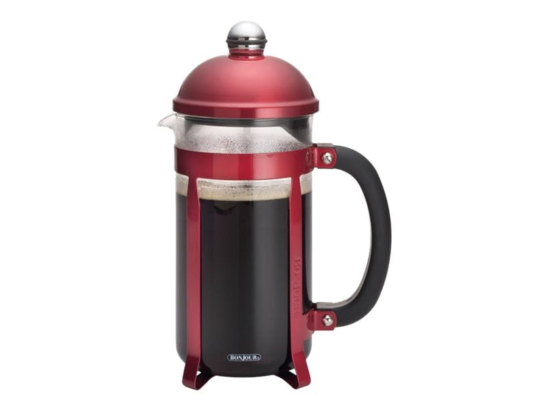 BonJour Coffee 8 Cup French Press in Candy Apple Red - Walmart.com