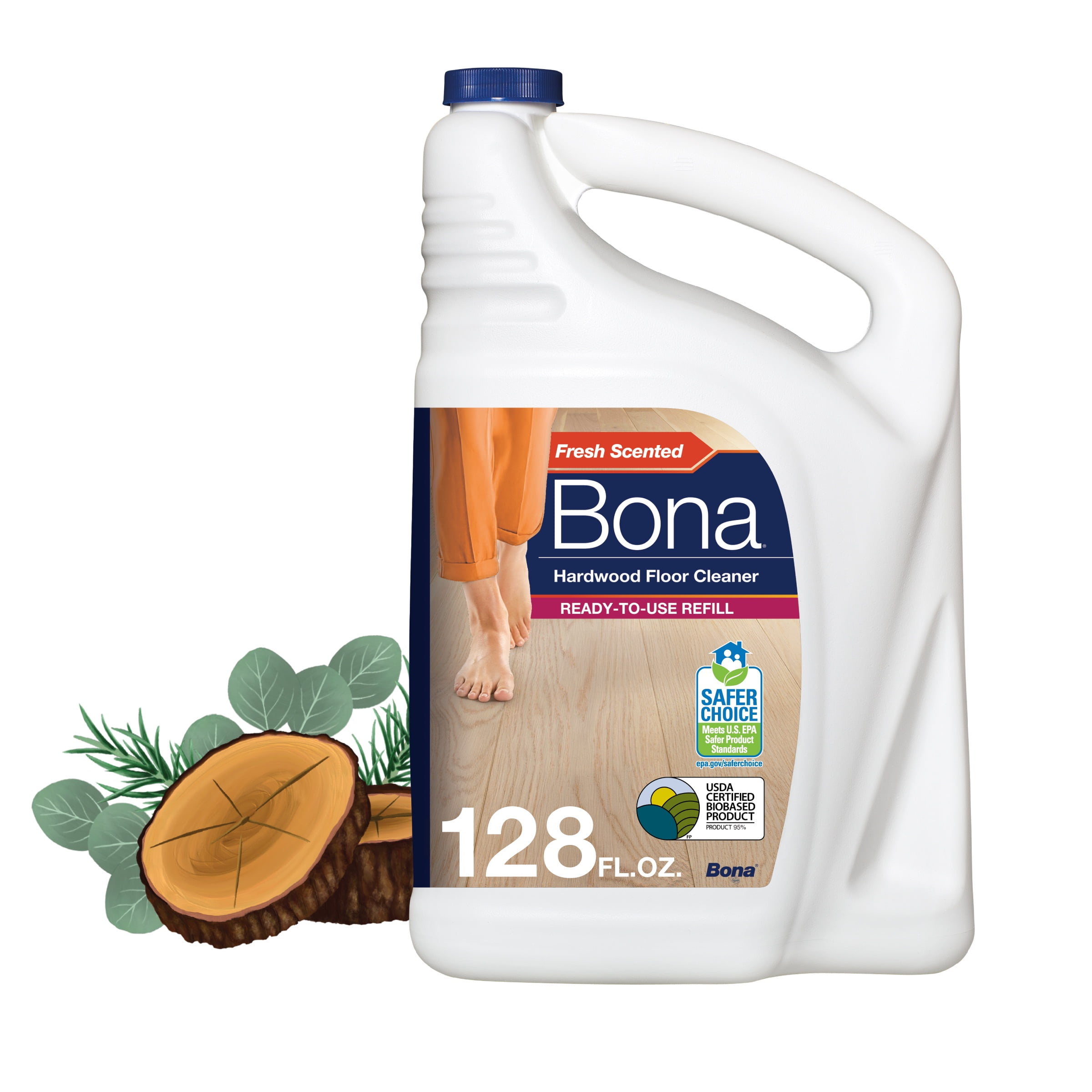 Bona® Hardwood Floor Cleaner Refill with Cedar Wood Scent 128 Fl Oz ...