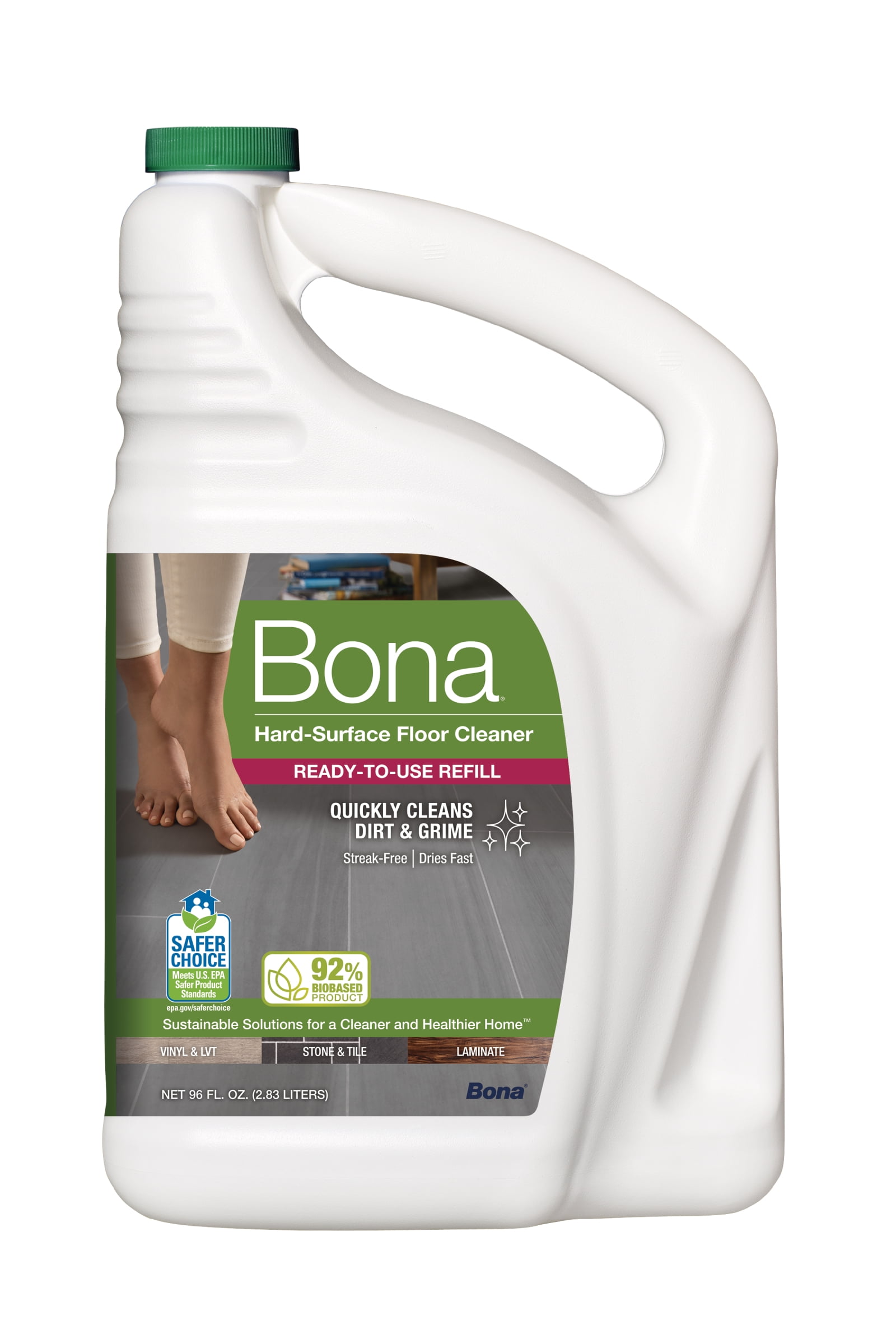 Bona Hard Surface Floor Cleaner, Unscented, 96 fl oz - Walmart.com