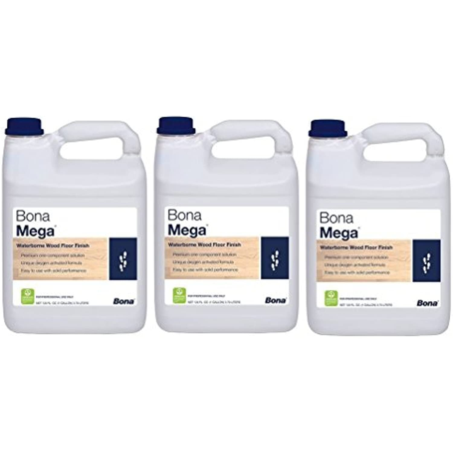 Bona Mega Wood Floor Finish Satin, Contractor Pack, 3 Gallon Liquid ...
