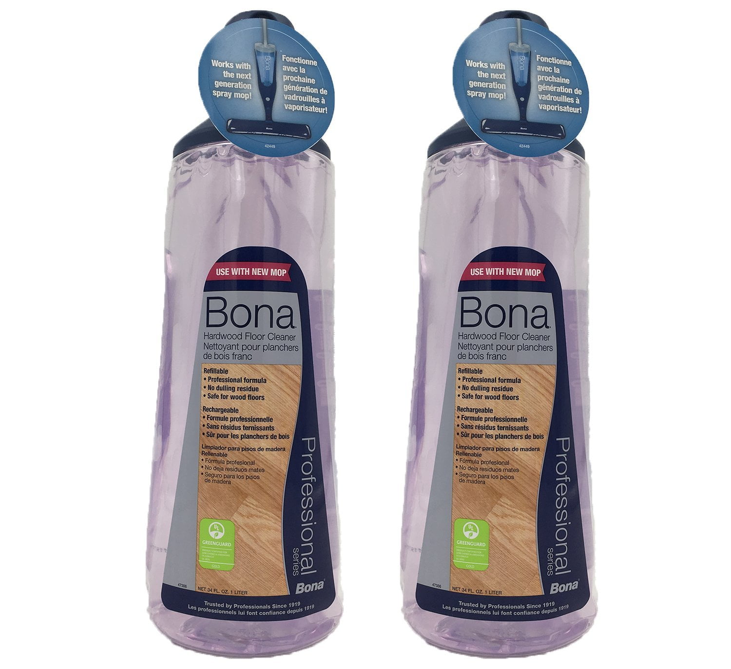 Bona Pro 34 Oz Hardwood Floor Cleaner Refill Cartridge, Premium No ...