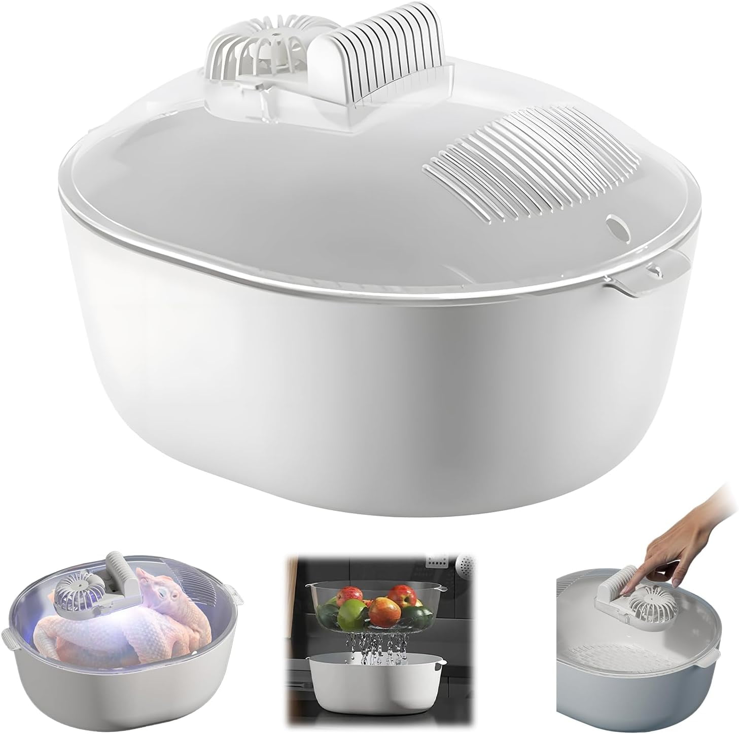 Meat Defrosting Machine, Defrosting Quick Defrost Tray with Blue Light ...