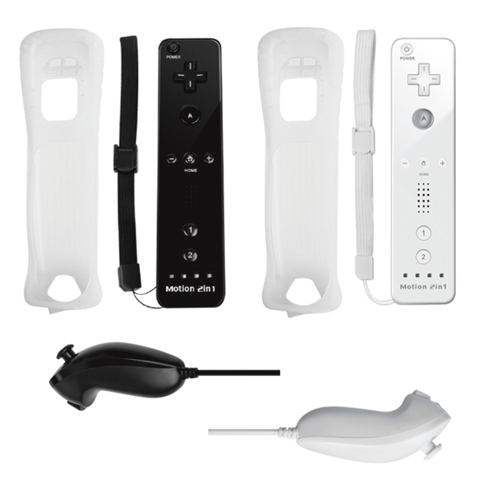 Bonacell Nintendo Wii Controller Remote Motion Plus and Nunchucks ...