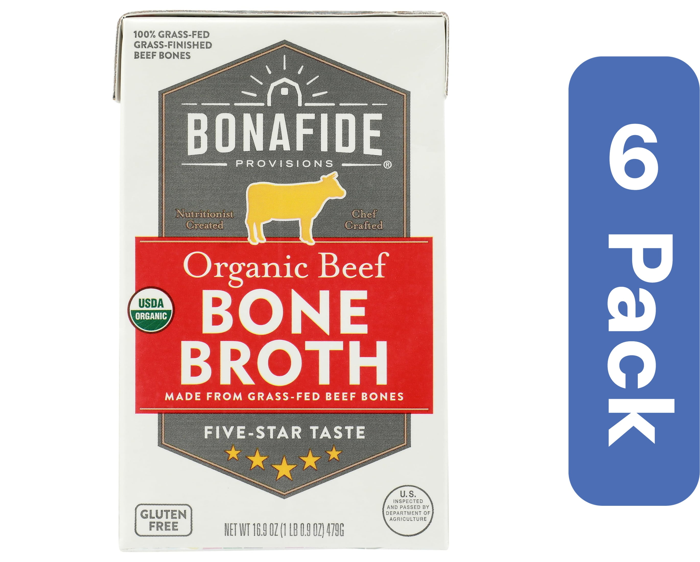 Bonafide Beef Bone Broth Dry 16.9 oz (Pack Of 6) - Walmart.com