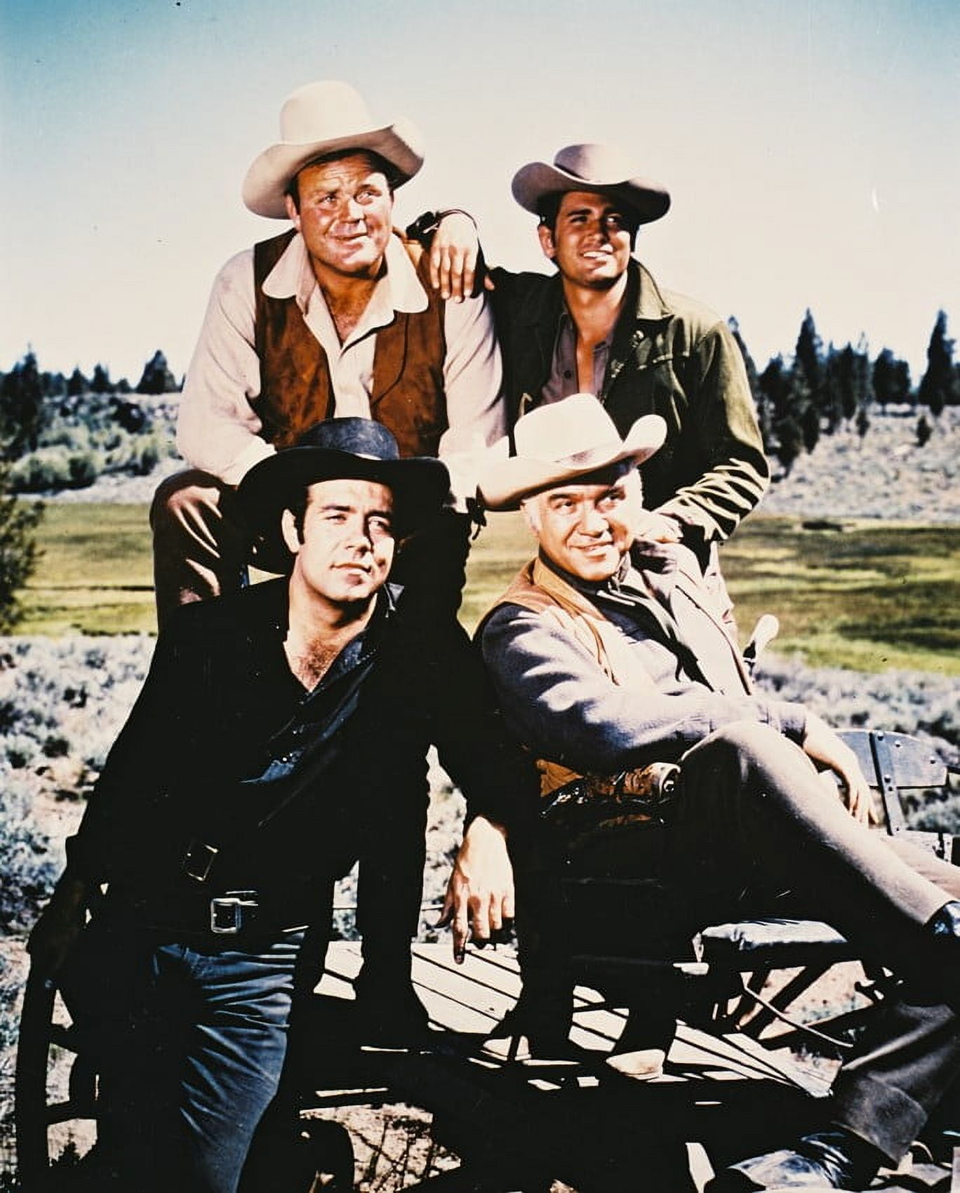 Bonanza Cast Pose 24x36 Movie Poster HD Aluminum Wall Art - Walmart.com