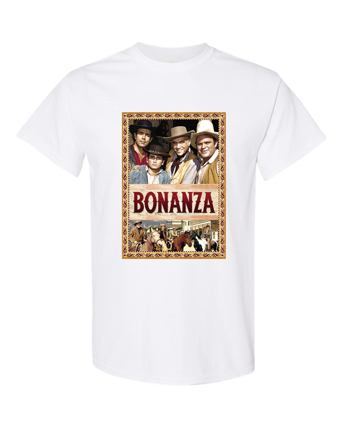 Bonanza T-Shirt Classic TV Series Scene Graphic for Retro Fans, for men & women, up to size 5XL ...