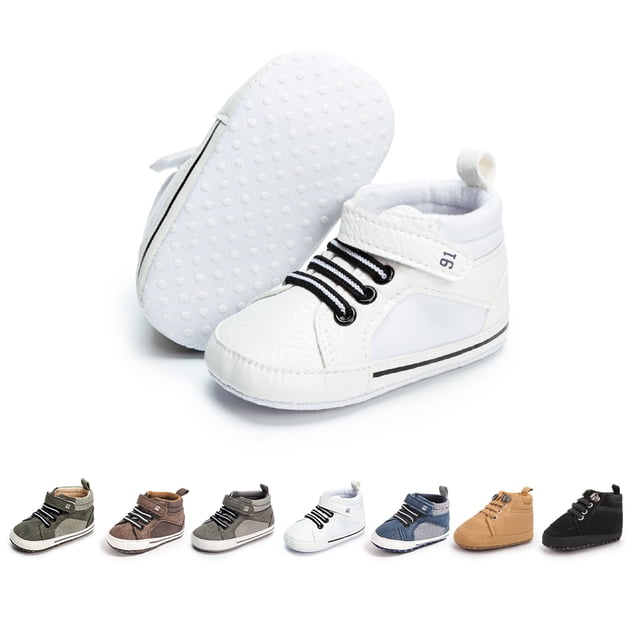 Bonario Baby Boys Girls Shoes Infant High Tops Ankle Sneakers Soft Anti ...