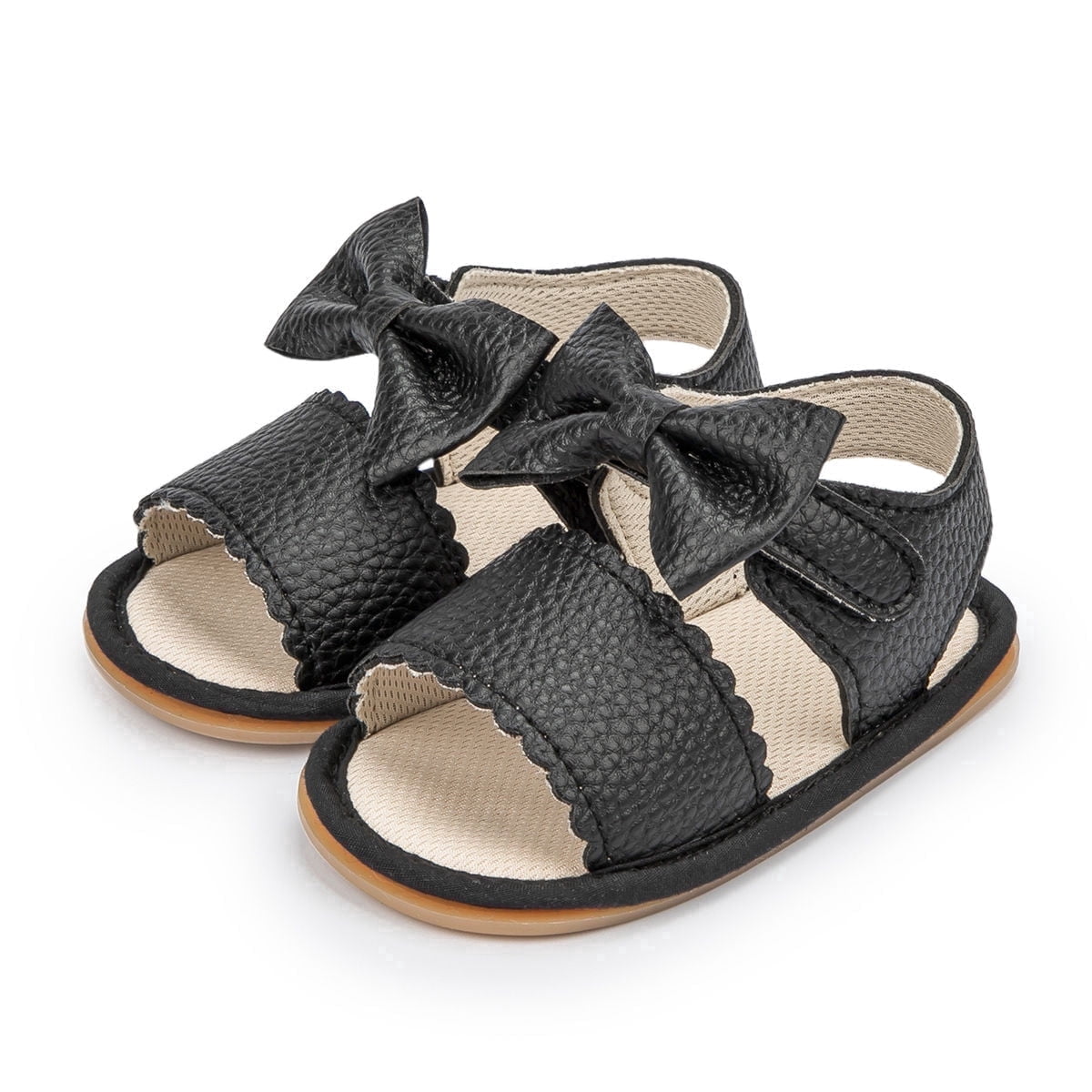 Bonario Baby Girls Sandals Rubber Sole Infant Summer Bow-Knot Shoes for ...