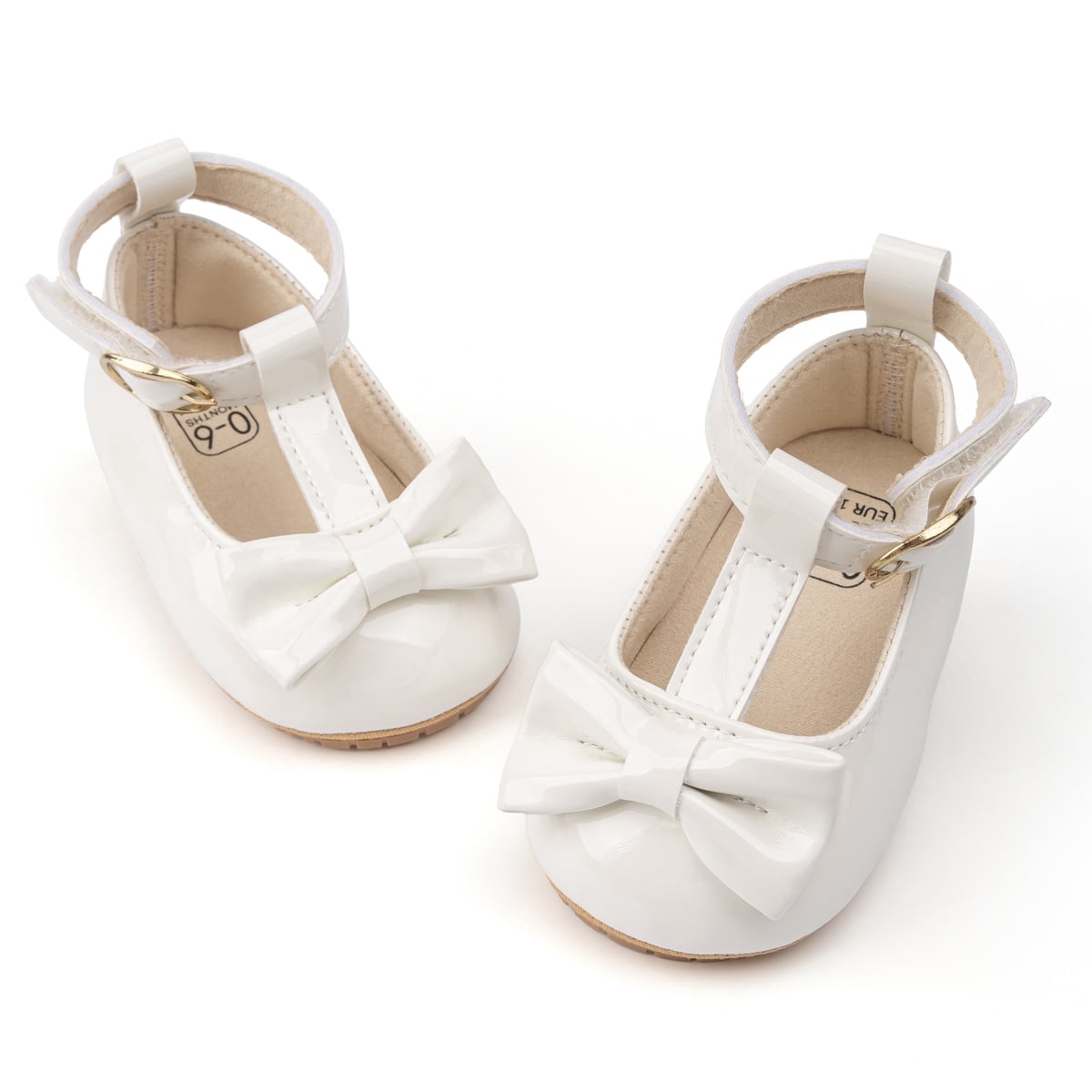 Bonario Baby Girls Shoes Infant Mary Jane Bowknot Soft Sole PU Leather ...