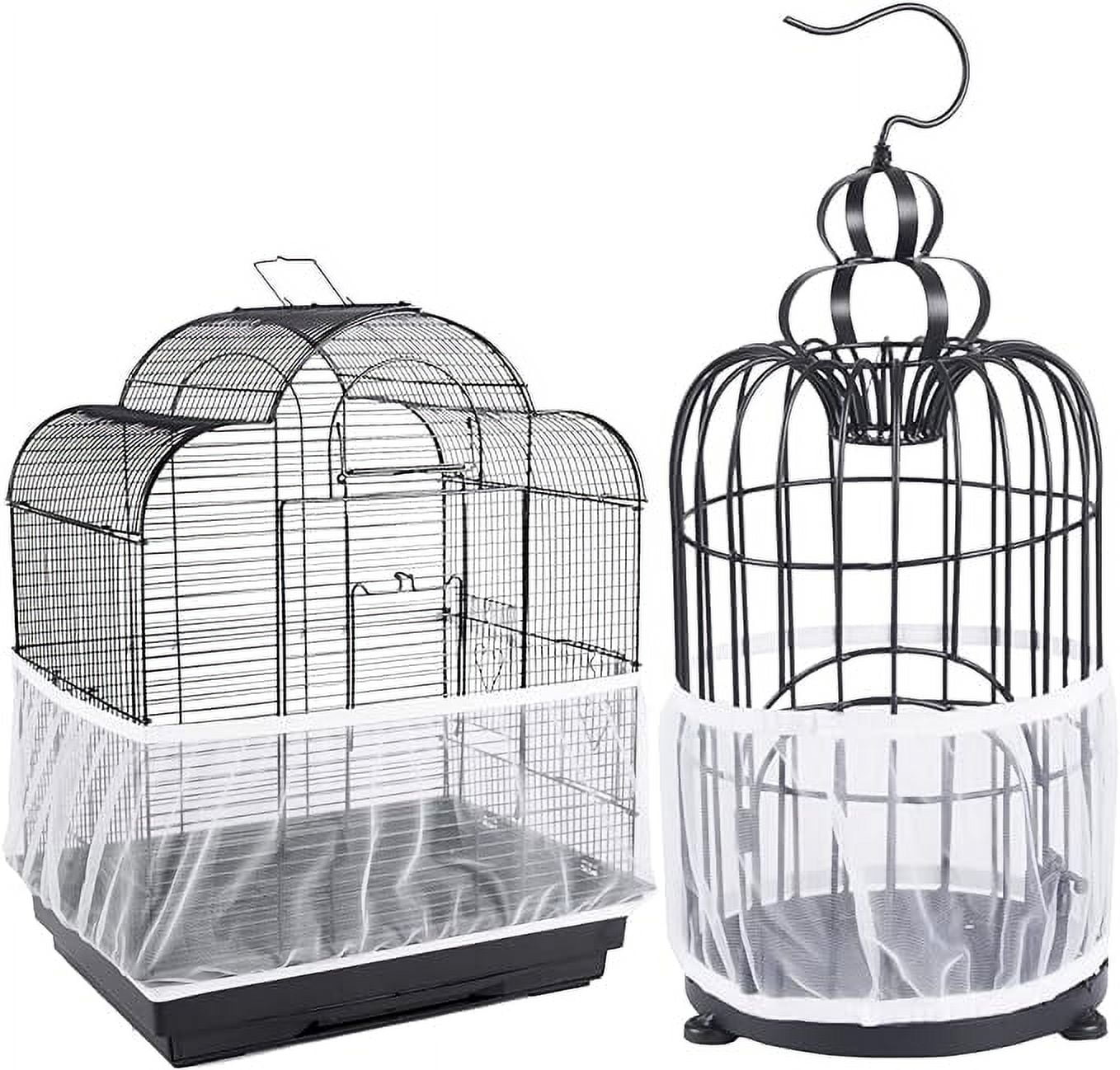 Bonaweite Mesh Bird Seed Catcher, Birds Cage Net Cover, Soft Nylon ...