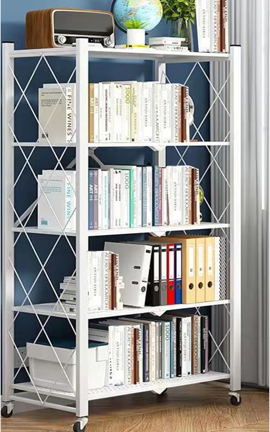 Boncun Collapsible Shelves Metal Garage Shelving Units and Storage Rack ...