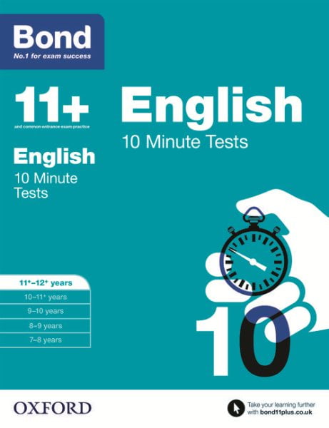 Bond 11+: English: 10 Minute Tests : 11+-12+ Years - Walmart.com