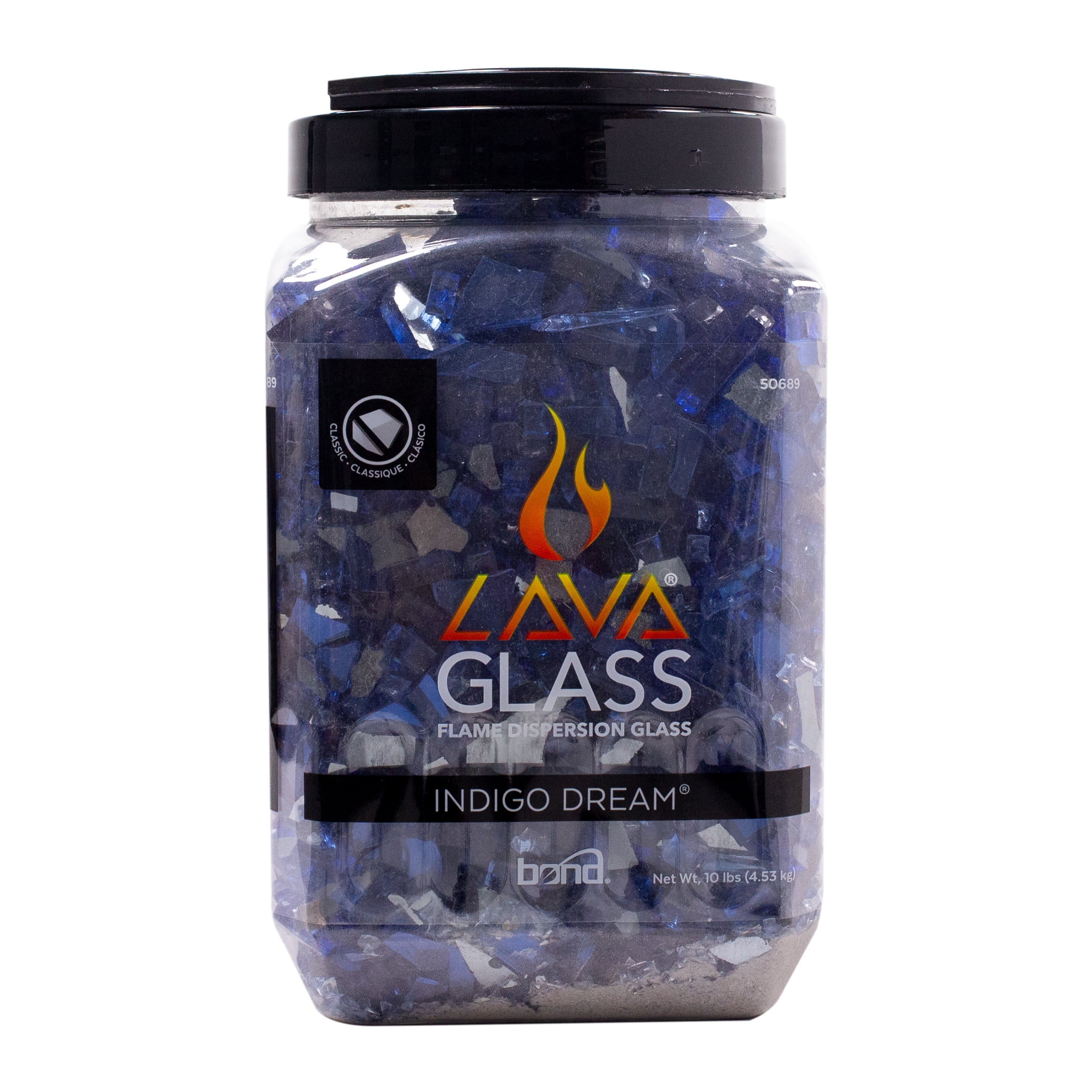 Bond LavaGlass® 1/2" Indigo Dream Reflective Fire Glass, 10 lbs ...