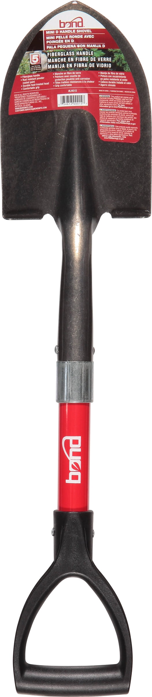 Bond Mini D Handle Shovel with Fiberglass Handle, Rust Resistant, 1 ea ...