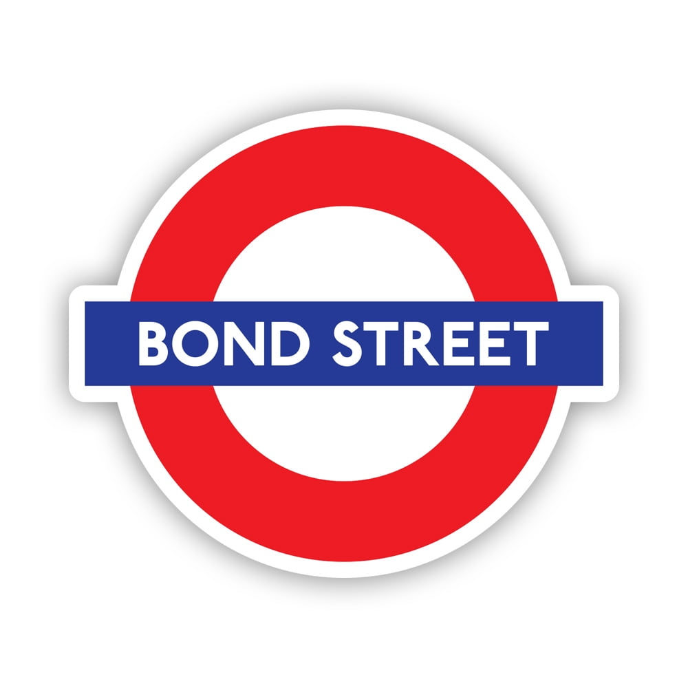 Bond Street Tube Sign Roundel Sticker Decal - Self Adhesive Vinyl ...