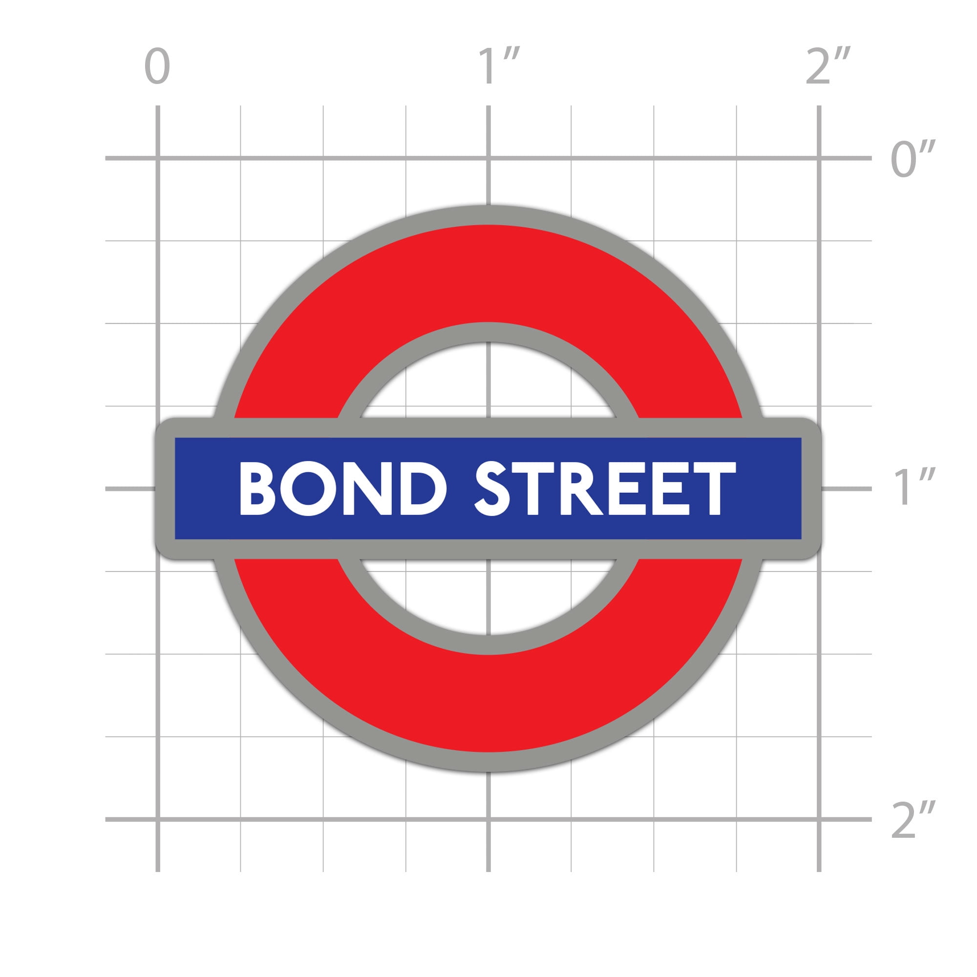 Bond Street Tube Sign Roundel Sticker for water bottle phone tumbler ...